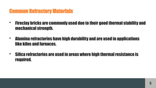 Refractory Materials mechanical engineering | PPTX