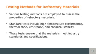 Refractory Materials mechanical engineering ppt | PPTX | Indoor ...