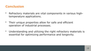Refractory Materials mechanical engineering ppt | PPTX | Indoor ...