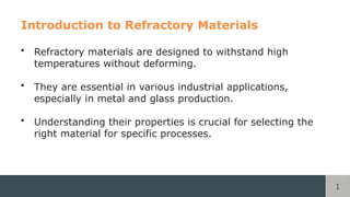 Refractory Materials mechanical engineering ppt | PPTX | Indoor Environmental Quality | Home ...