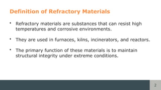 Refractory Materials mechanical engineering ppt | PPTX | Indoor ...