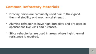 Refractory Materials mechanical engineering ppt | PPTX