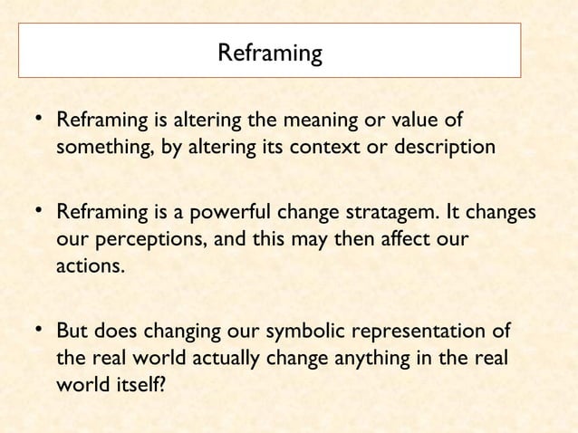 Reframing | PPT