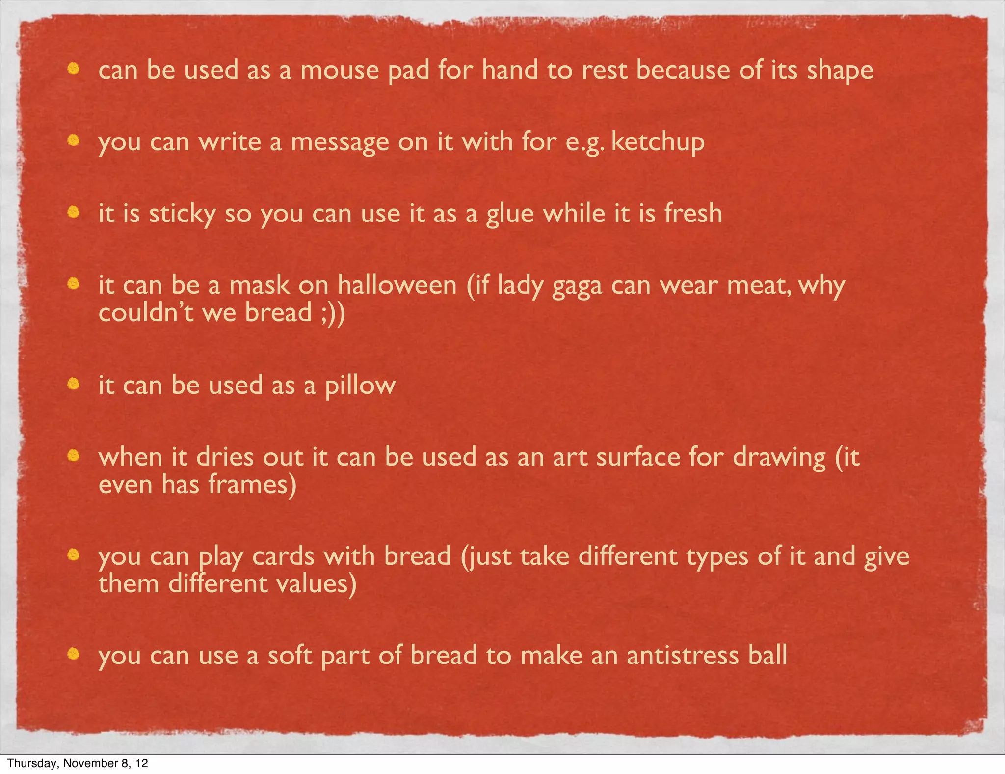 Reframing bread | PPT