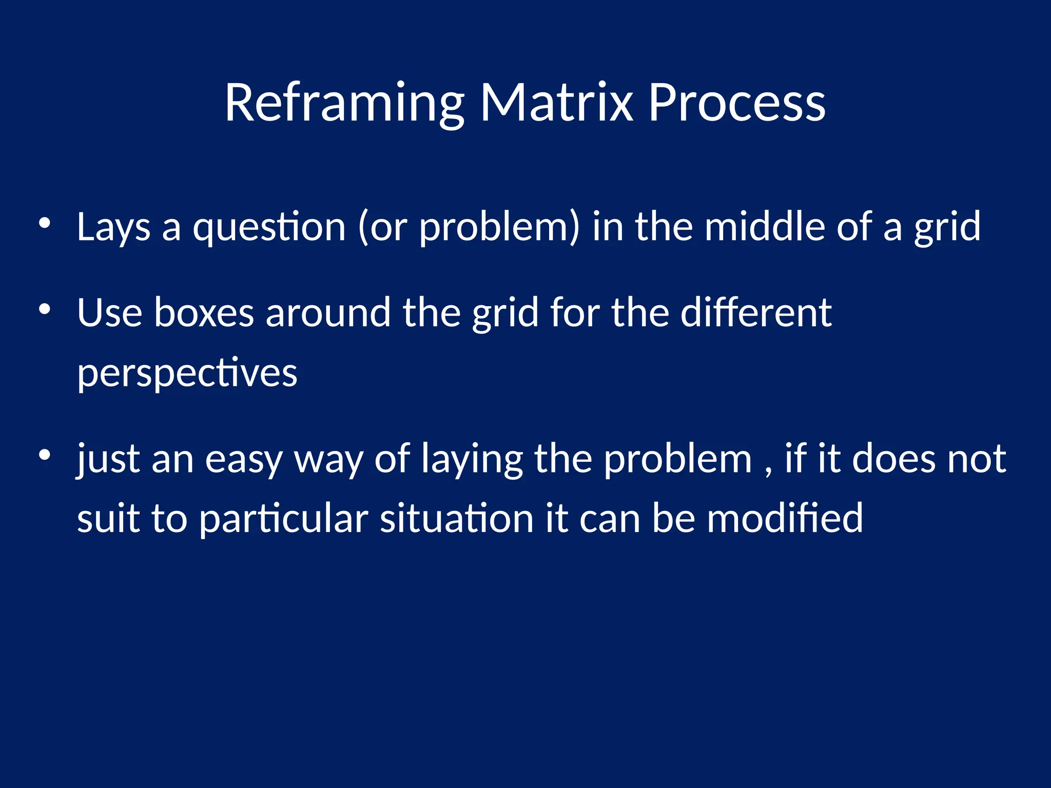 Reframing Matrix - Generating Different Perspectives | PPTX