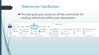 Refrance botton and its functions | PPT | Free Download