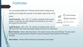 Refrance botton and its functions | PPT | Free Download