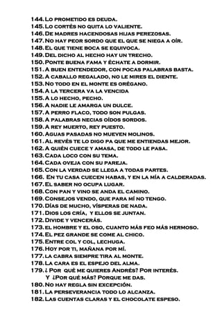 Dichos Mexicanos Populares