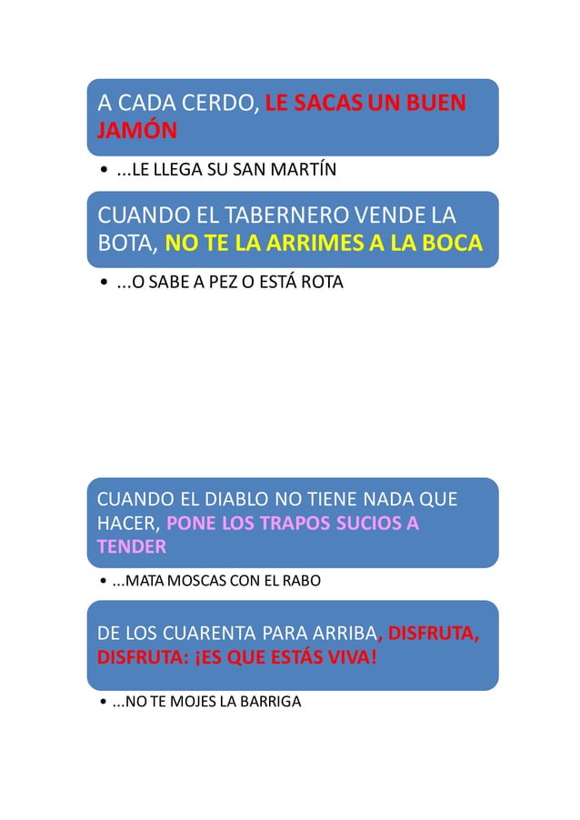 Refranes modificados | PDF