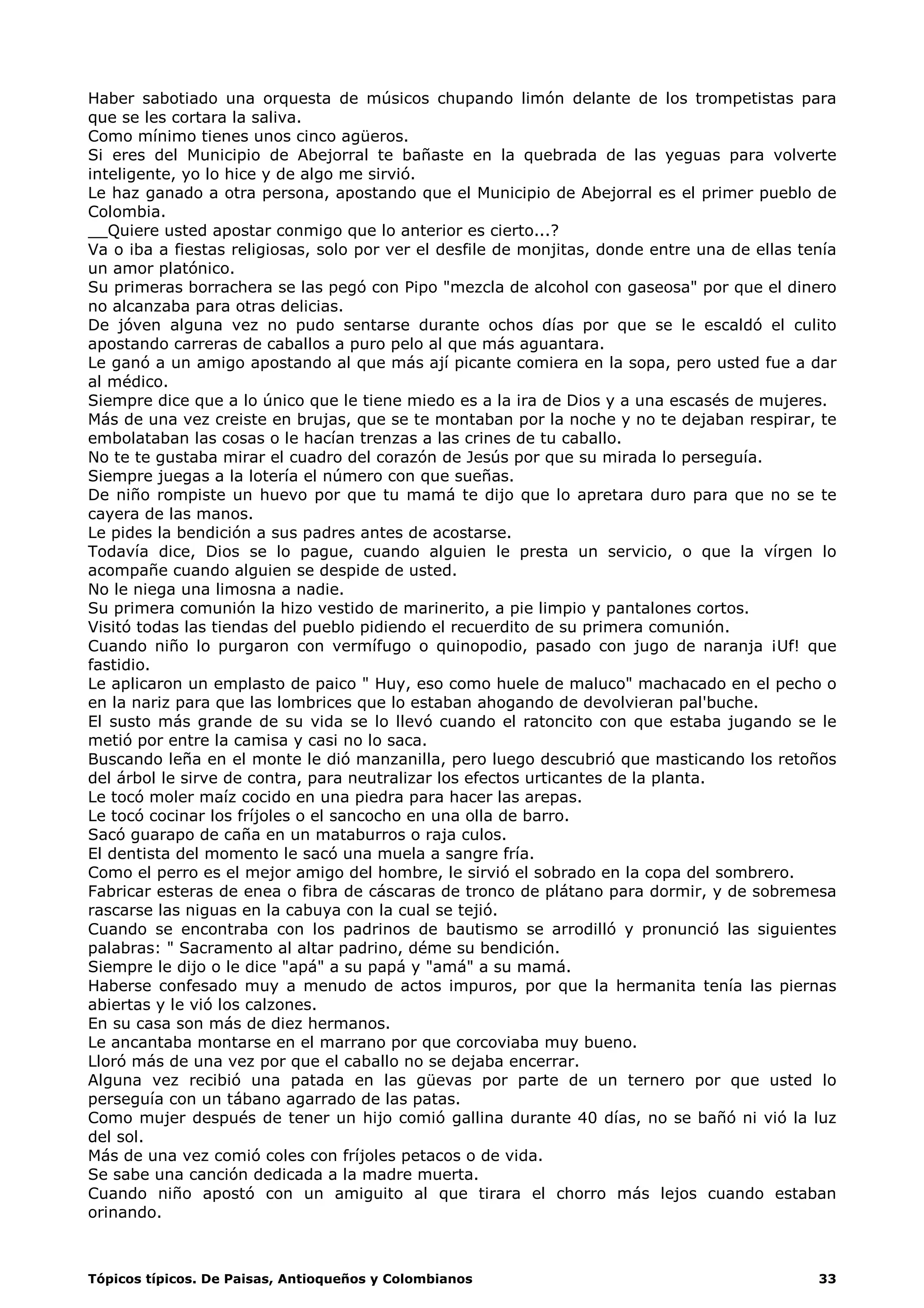 Refranes paisas colombianos | PDF