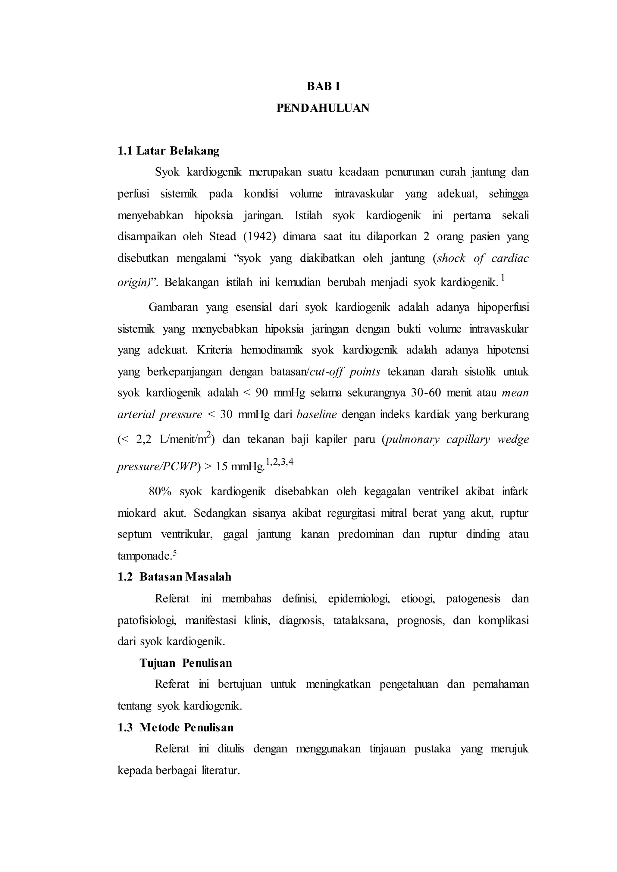 Refrat syok kardiogenik fix | DOCX