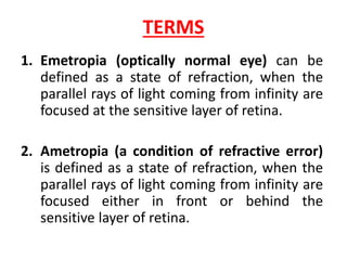 REFRECTIVE ERRORS.pptx refraction errors | PPT