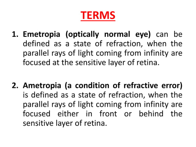 REFRECTIVE ERRORS.pptx refraction errors | PPT