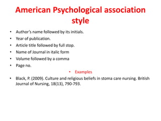 Reference and its types. | PPTX