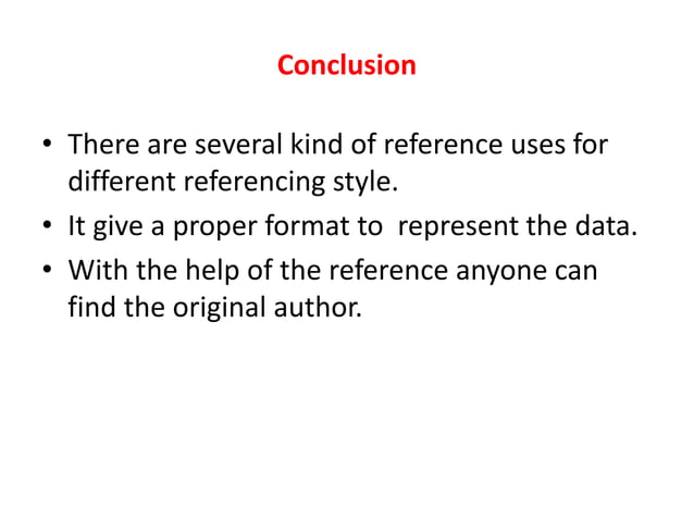 Reference and its types. | PPTX
