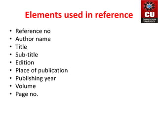 Reference and its types. | PPTX