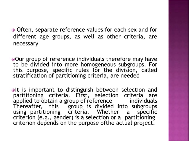 Establishment Of reference Interval | PPTX