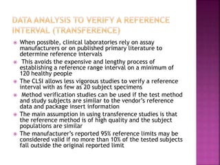 Establishment Of reference Interval | PPTX