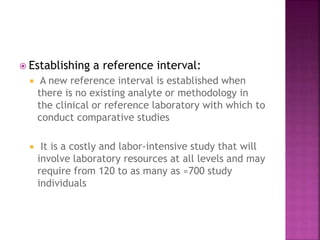 Establishment Of reference Interval | PPTX