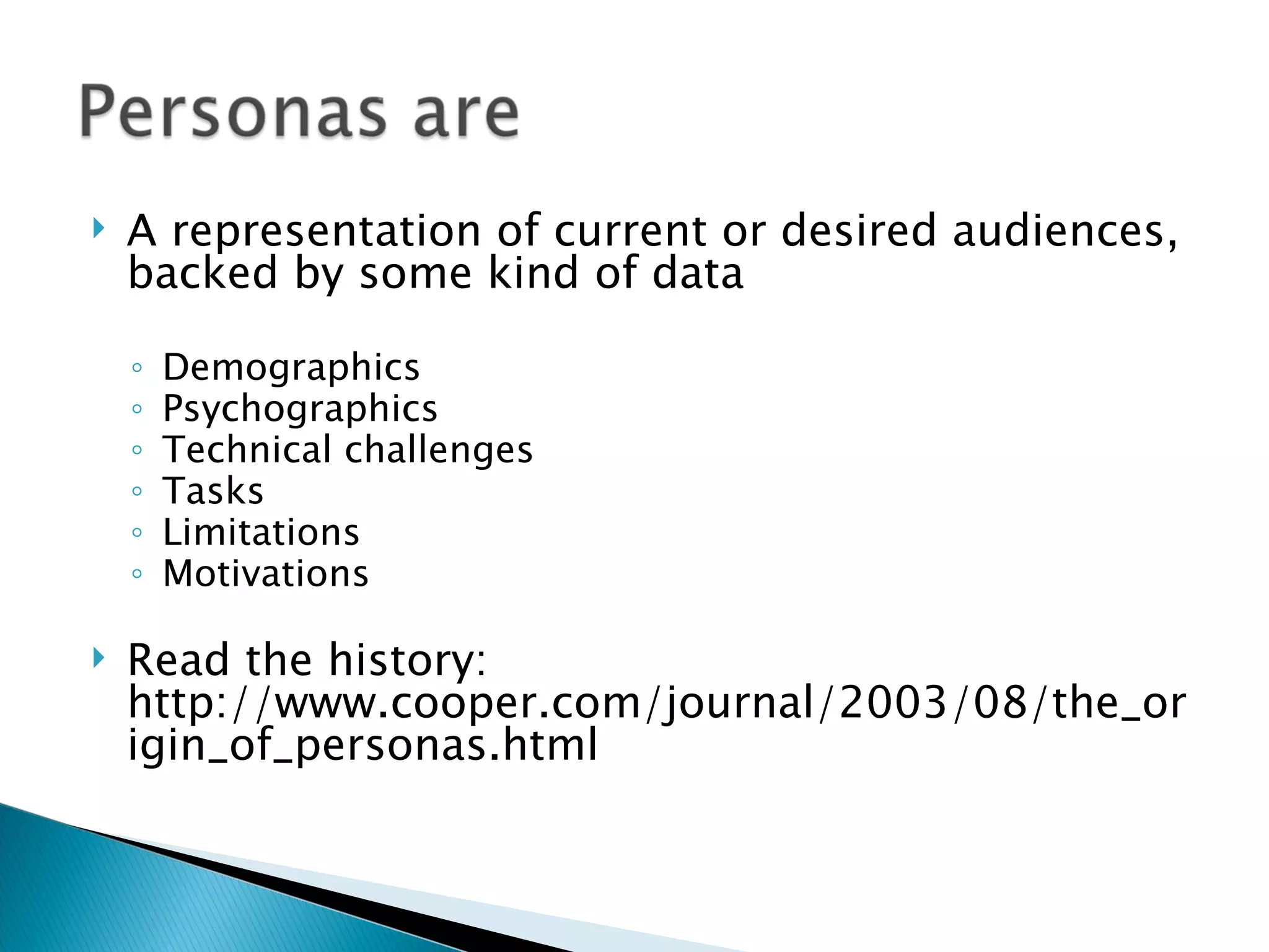 Lightweight Personas and Cheap Ass User Research | PPT