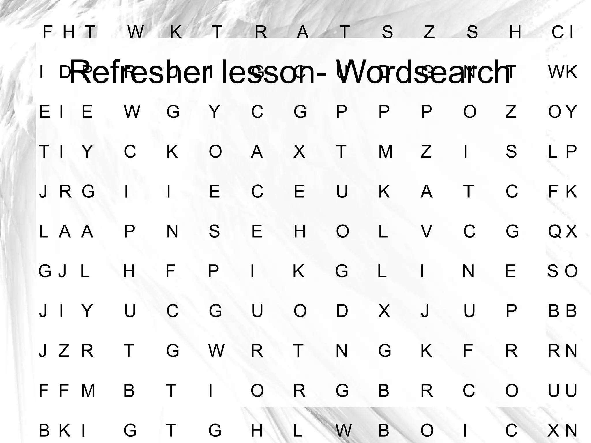 Refresher | PPT