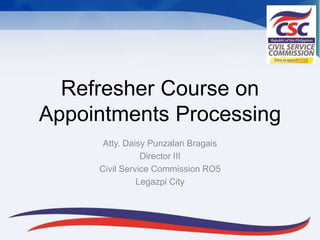 Refresher Course on Appointments Processing | PPTX