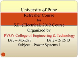 Refresher course of power system Units III.pptx