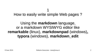 Refreshing computer-skills: markdown, mathjax, jupyter, docker ...