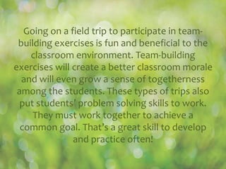 Top 10 Field Trip Ideas | PPT