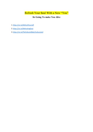 Refreshing Soul | PDF