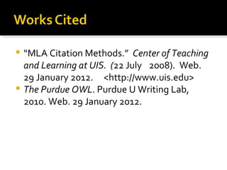 Refreshing your senses with mla | PPT