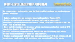 Refreshmaxx Compensation Plan | PPT