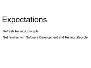 Refresh software testing concepts | PPT