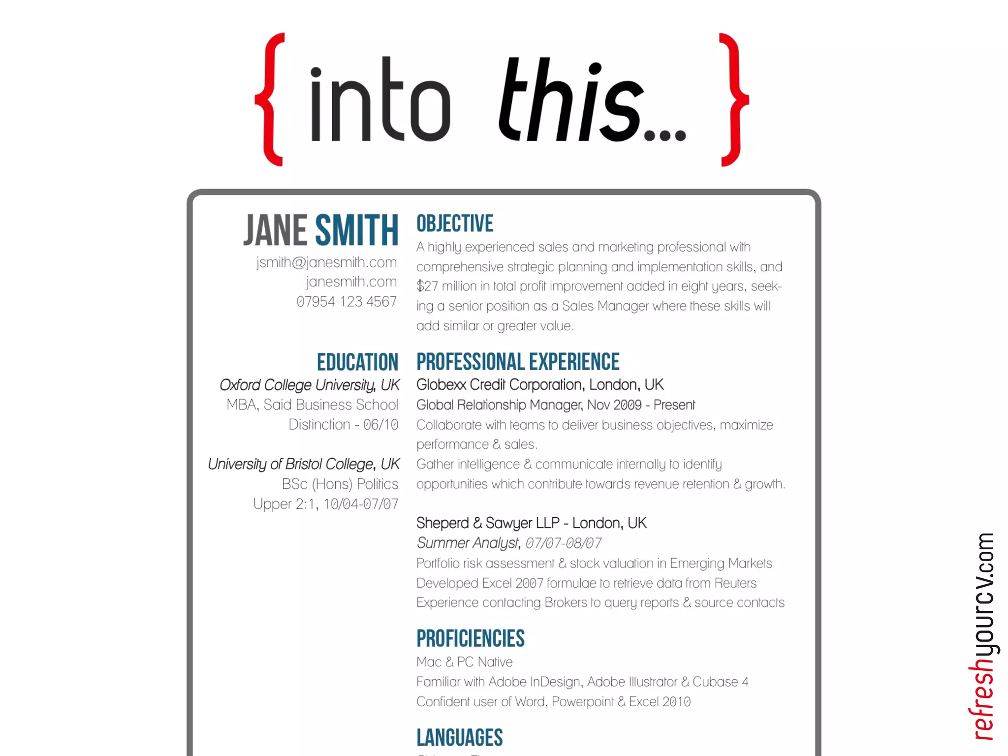 Refresh Your CV | PPT