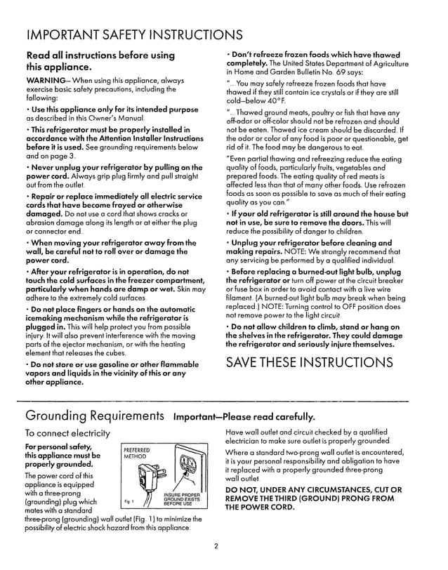 Refridgerator-Freezer manual.pdf | Home Appliances | Home & Garden