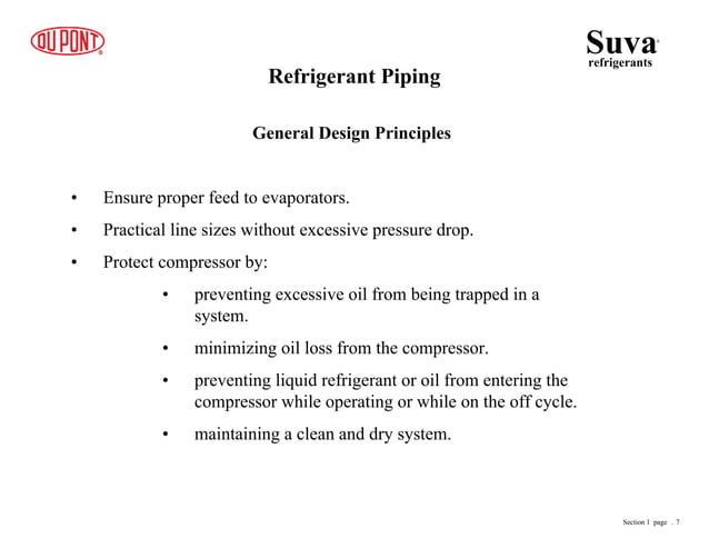 Refrigeration Piping Handbook Dupont | PDF | Physics | Science