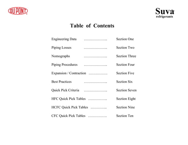 Refrigeration Piping Handbook Dupont | PDF | Physics | Science