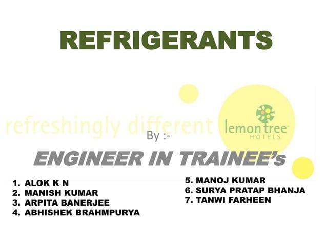 Refrigerant | PPT
