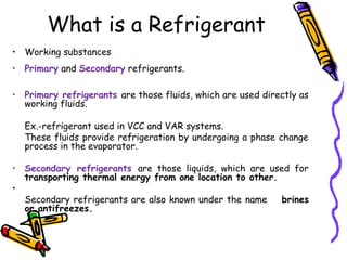 Different types of Refrigerants and its properties .ppt