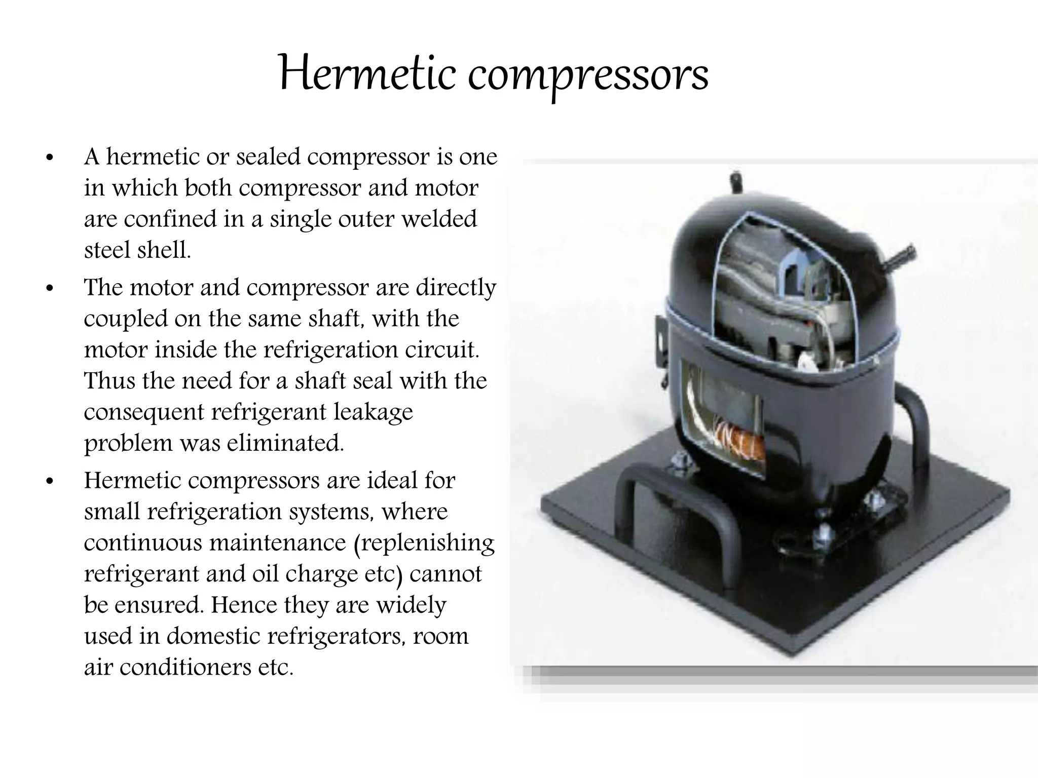 Refrigerant compressors | PPTX