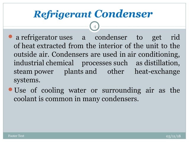 Refrigerant condenser and its types | PPT