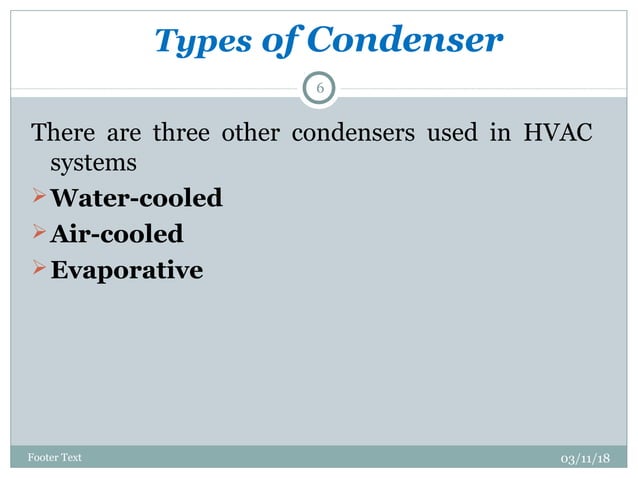 Refrigerant condenser and its types | PPT