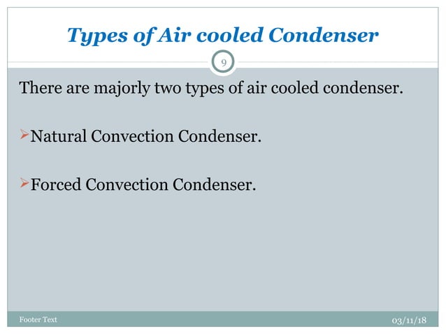 Refrigerant condenser and its types | PPT