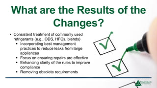 Update to CAA: How the EPA's Refrigerant Management Program Has Changed ...