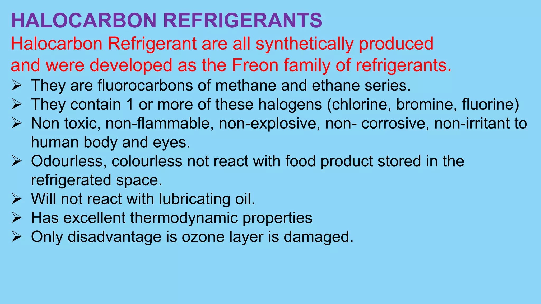 Refrigerants and designation | PPTX