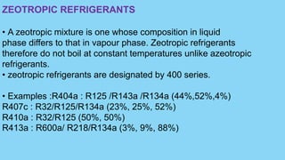 Refrigerants and designation | PPTX
