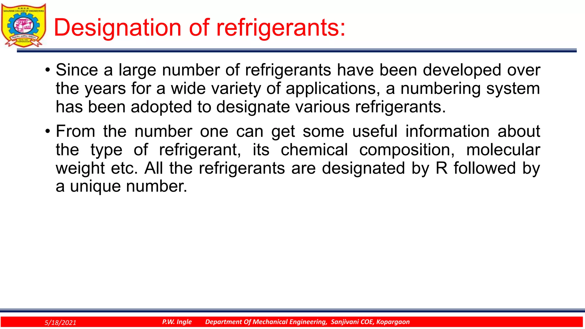 Refrigerant slideshare | PPT