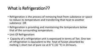 Refrigeration | PPTX