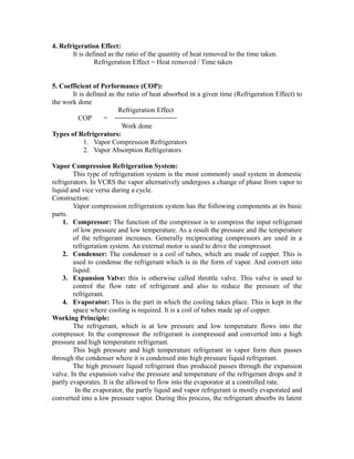 Refrigeration and-air-conditioning-notes | PDF