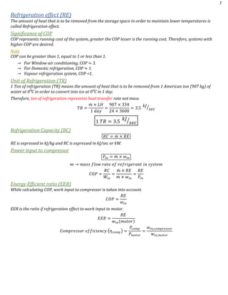 Refrigeration and air conditioning notes for gate | PDF